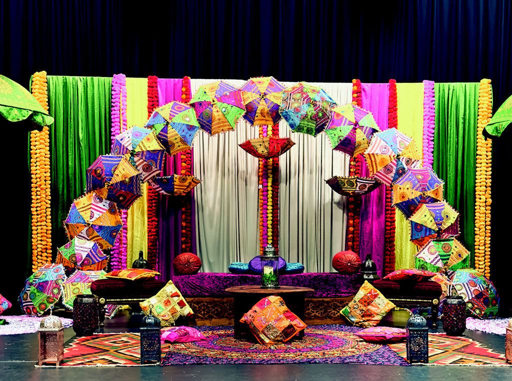 Arch Umbrellas Stage - Crown Banqueting Suite
